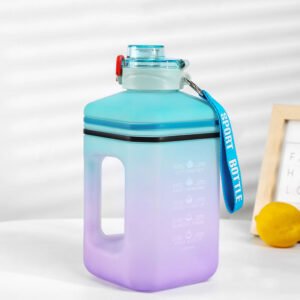 2.2L Gradient Square Plastic Sports Water Bottle - Water Bottle ...