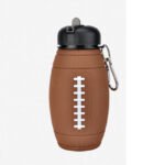 Unique Rugby Style Straw Lid Silicone Water Bottle - Water Bottle ...