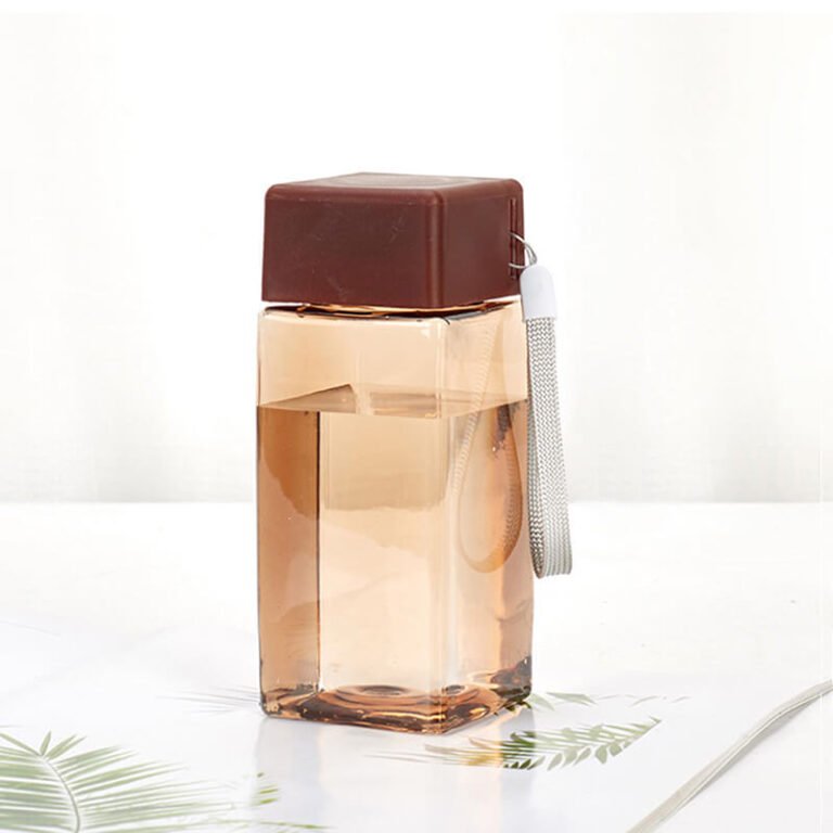 Simple Square Wide-mouth Plastic Water Bottle - Water Bottle Manufacturer